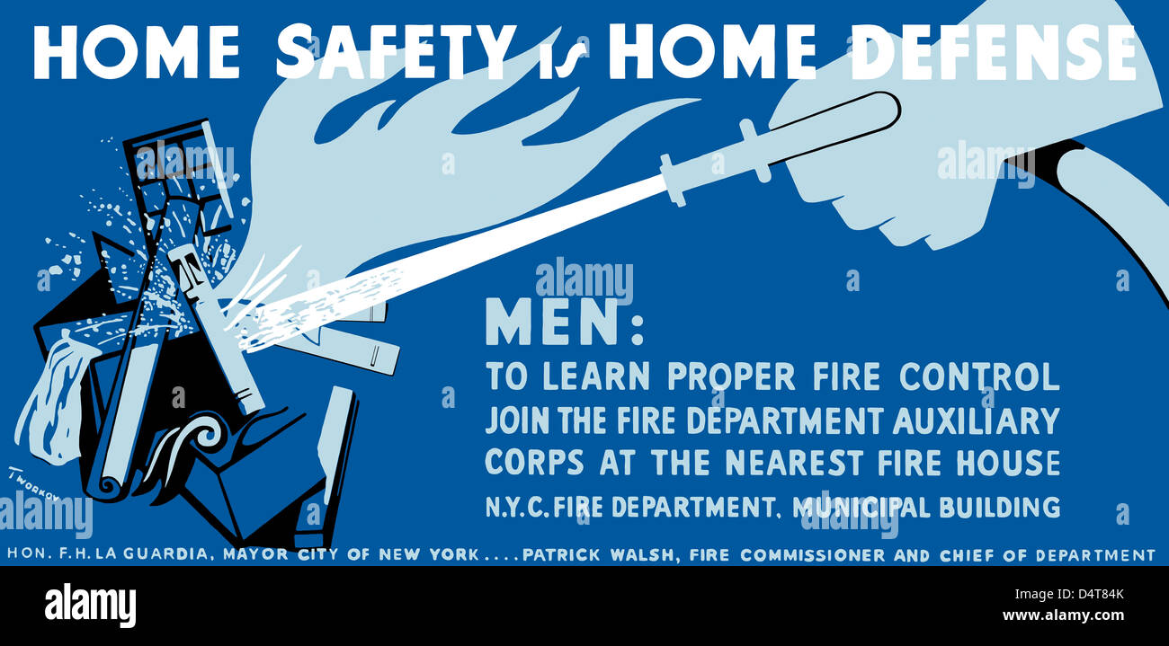 Fire safety poster hi-res stock photography and images - Alamy