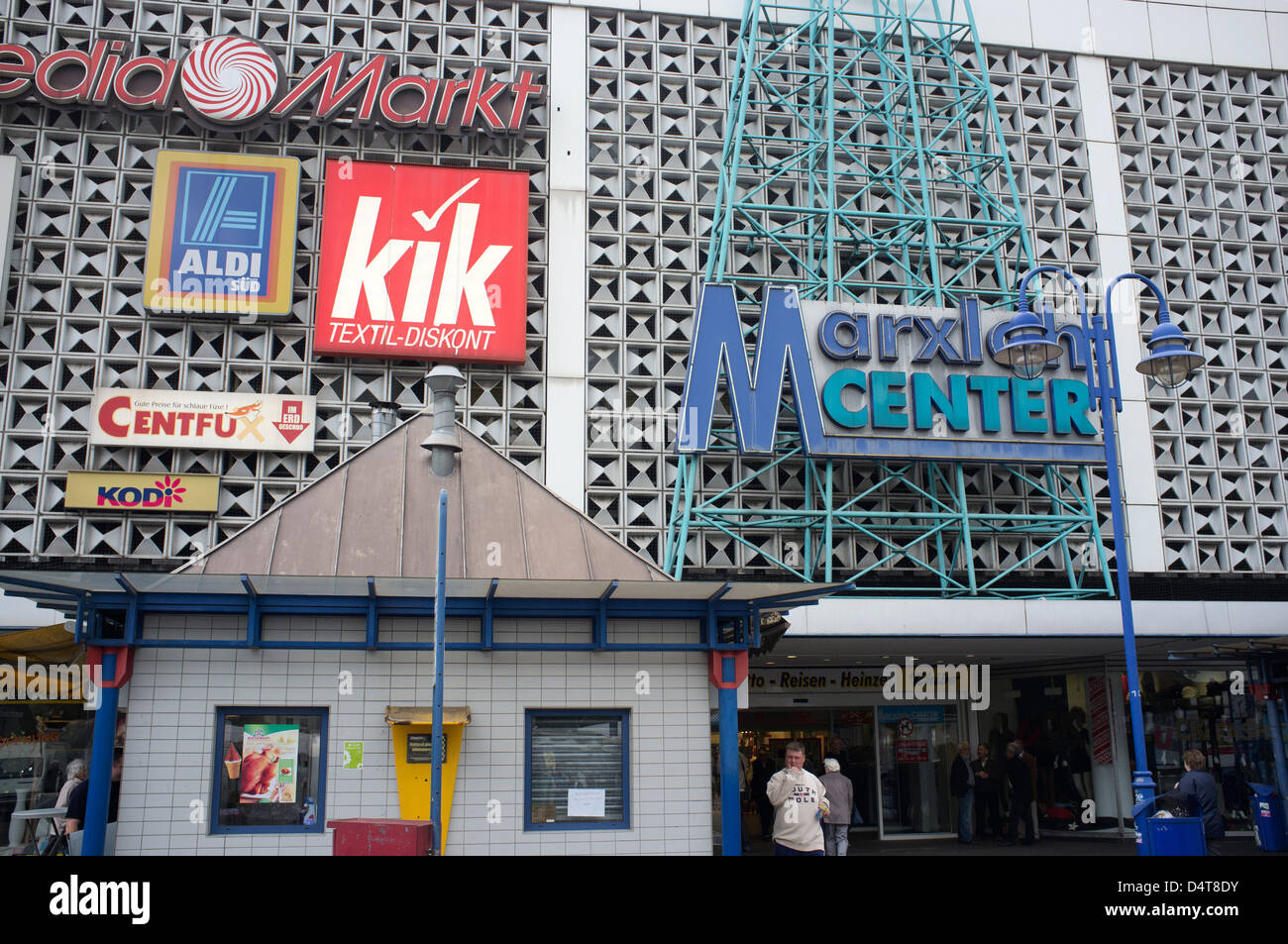 Duisburg, Germany, signs on the facade of Marxloh Center Stock Photo ...
