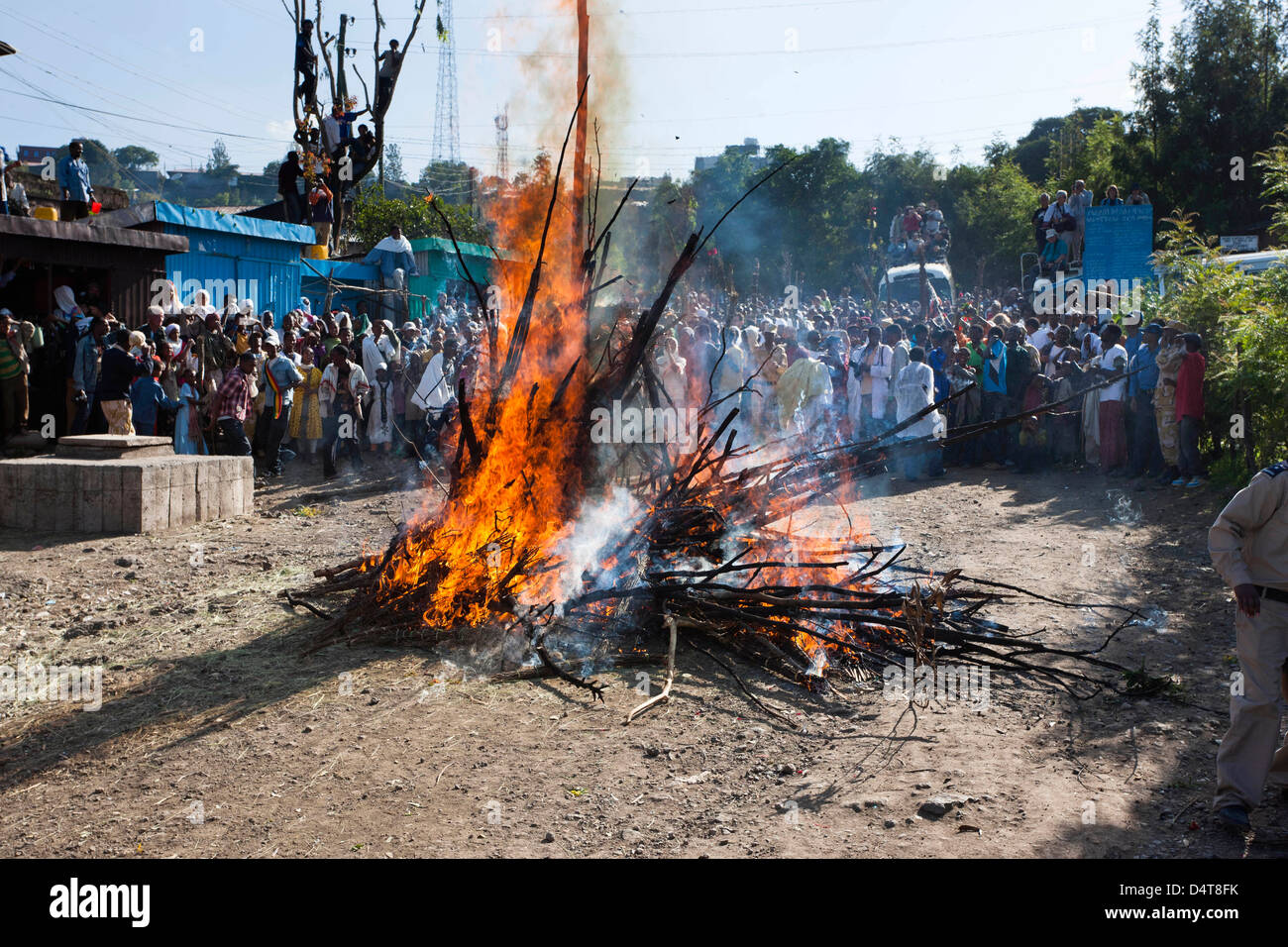 Meskel ceremony in Lalibela, Ethiopia Stock Photo - Alamy