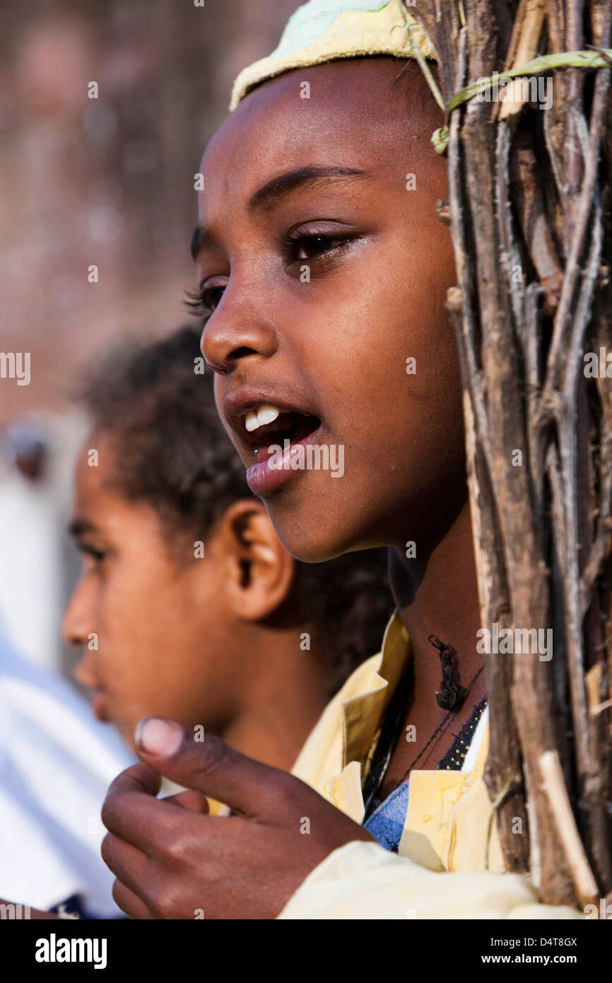 Meskel ceremony in Lalibela, Ethiopia Stock Photo - Alamy