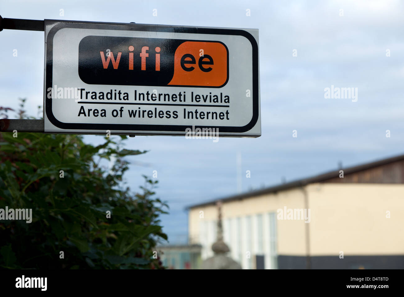 Tallinn, Estonia, sign for Wireless Local Area Network Stock Photo - Alamy