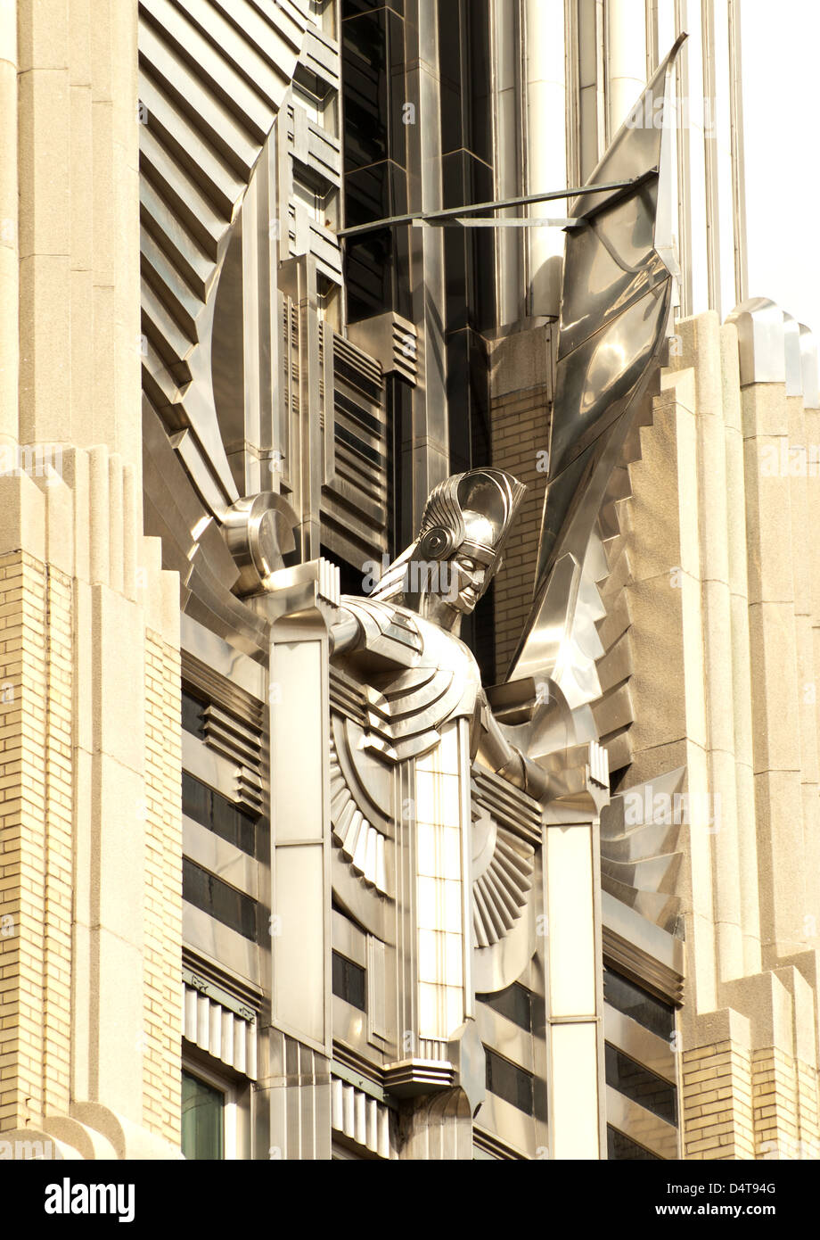 stainless steel sculpture ,named the spirit of light, on the facade of ...