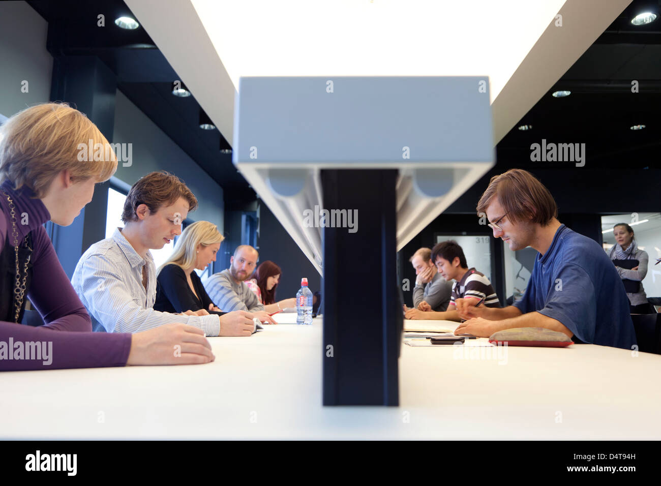 Tallinn, Estonia, students in the library of the Technical University ...