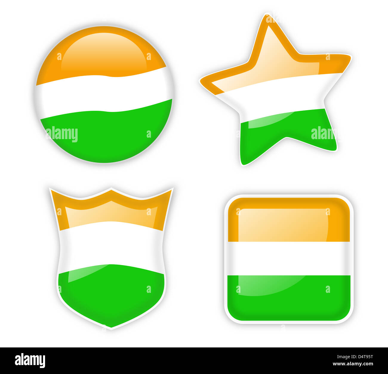 Indian Flag Badges Stock Photo - Alamy