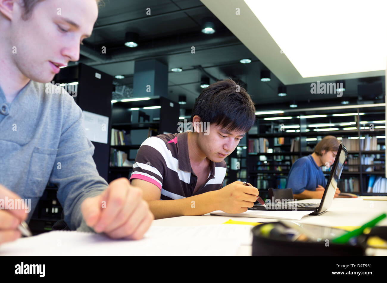 Tallinn, Estonia, students in the library of the Technical University ...