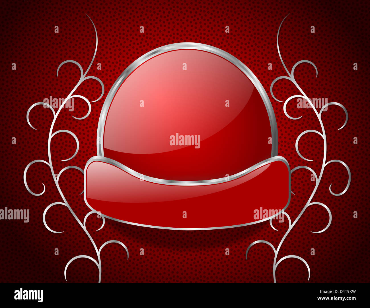 Red Round Message Board with Banner Stock Photo - Alamy