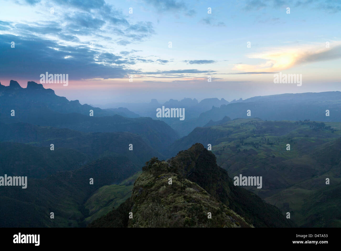 Landscape in the Semien Mountains National Park, Ethiopia Stock Photo ...