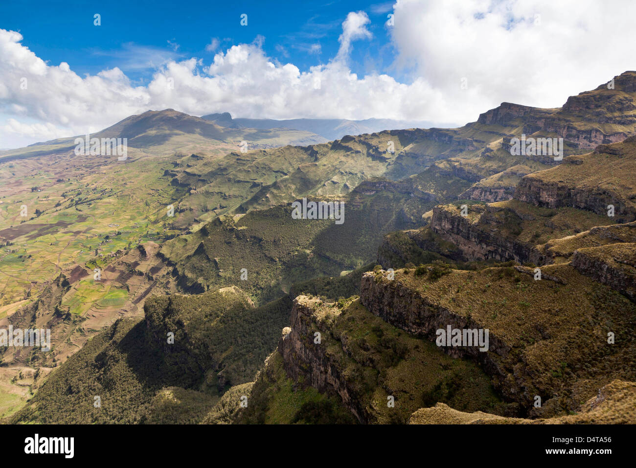 Landscape in the Semien Mountains National Park, Ethiopia Stock Photo ...
