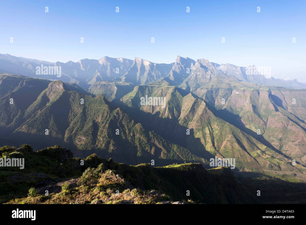 Landscape in the Semien Mountains National Park, Ethiopia Stock Photo ...