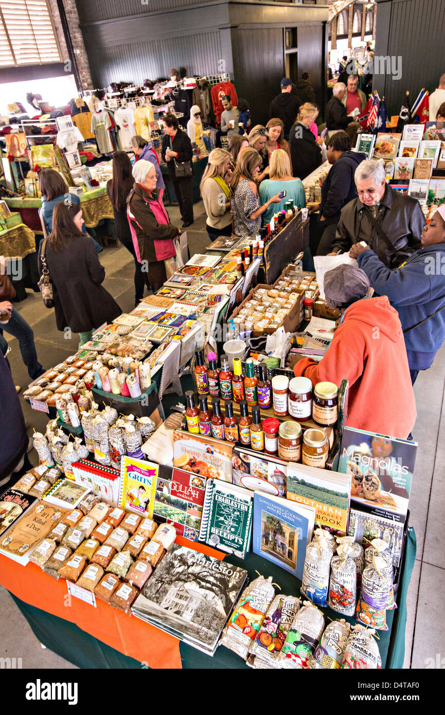 Historic Charleston City Market on Market Street in Charleston, SC ...