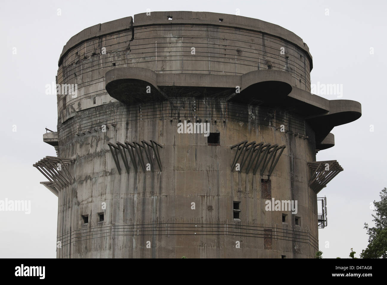 Remains of Anti-aircraft G-Tower, Flak Tower VII in Augarten, Austria ...
