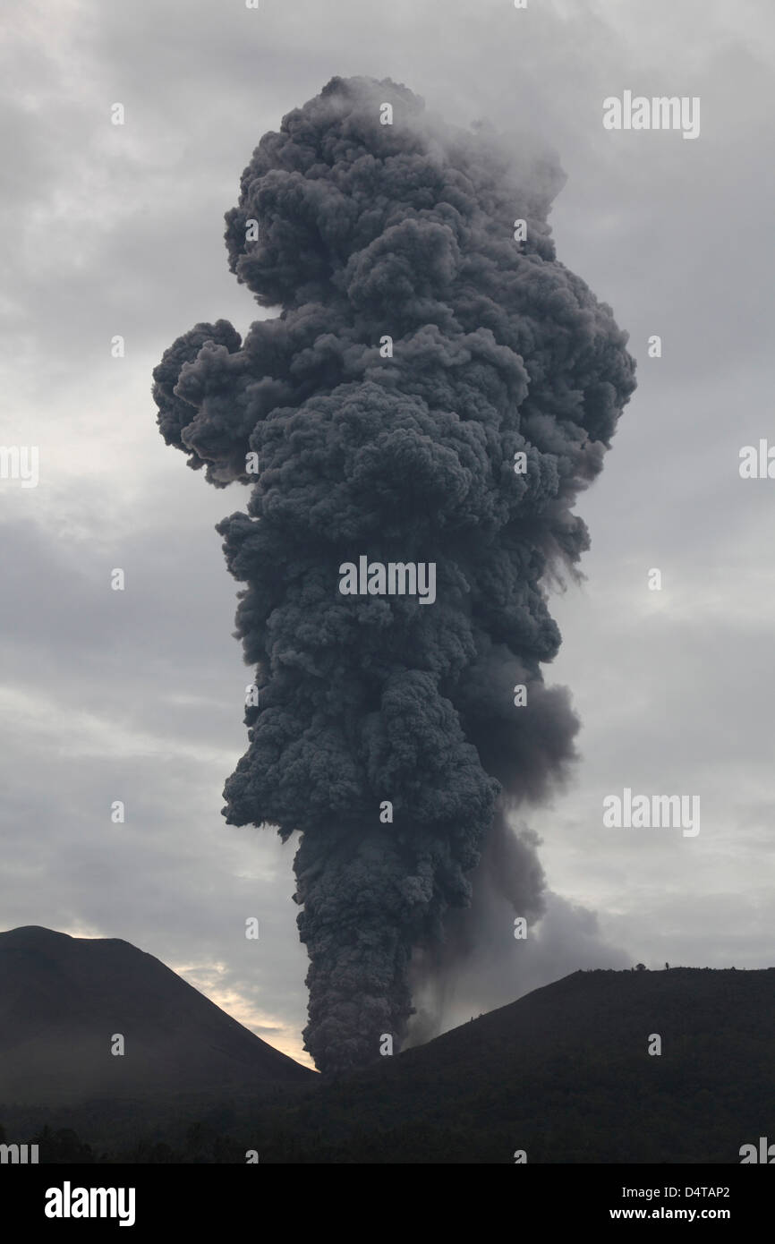 Ash cloud rising from Tompaluan crater at Lokon-Empung volcano ...