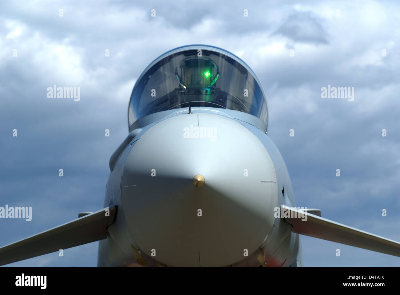 Front view of a Eurofighter Typhoon 2000 of the German Air Force ...
