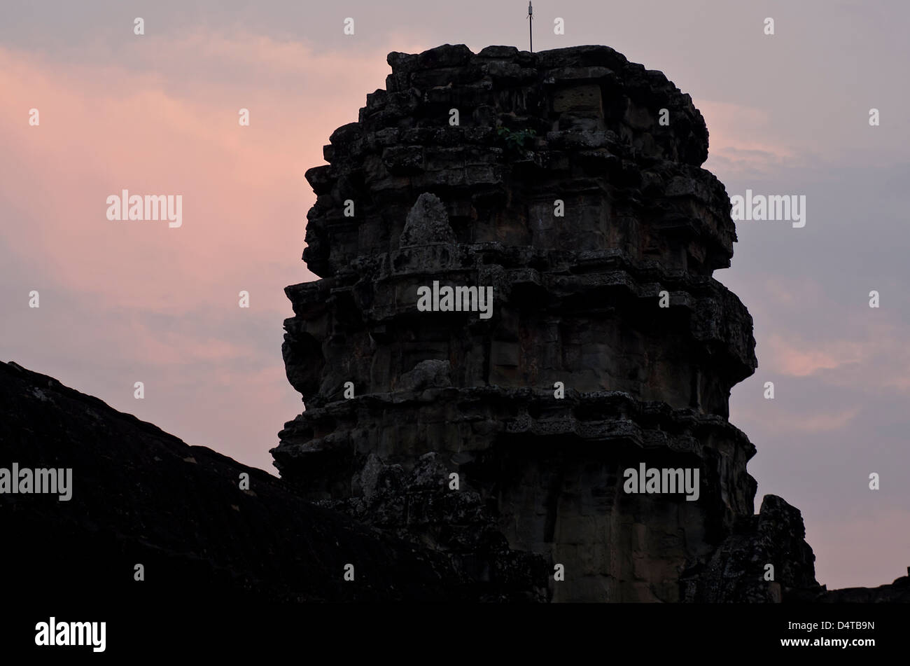 Sunset with temple hi-res stock photography and images - Alamy