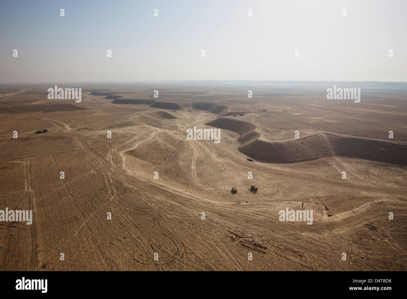 An aerial view of the wadi from a UH-60l Blackhawk over Kunduz ...