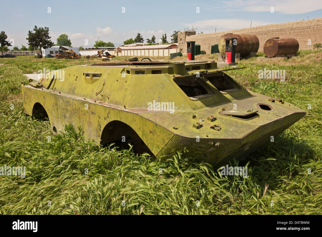 A BRDM-2 Combat Reconnaissance/Patrol vehicle in an armor junkyard ...