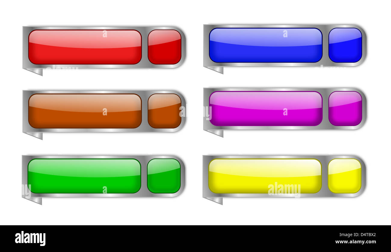 Shiny Metallic Page Corner Tags Stock Photo - Alamy