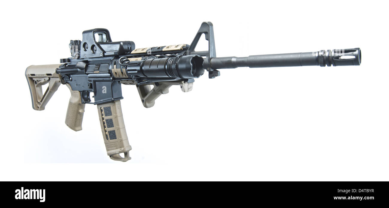 Rock River Arms AR-15 rifle equipped with combat light Stock Photo - Alamy