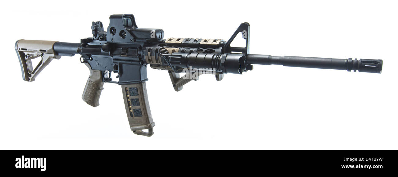 Rock River Arms AR-15 rifle equipped with combat light Stock Photo - Alamy