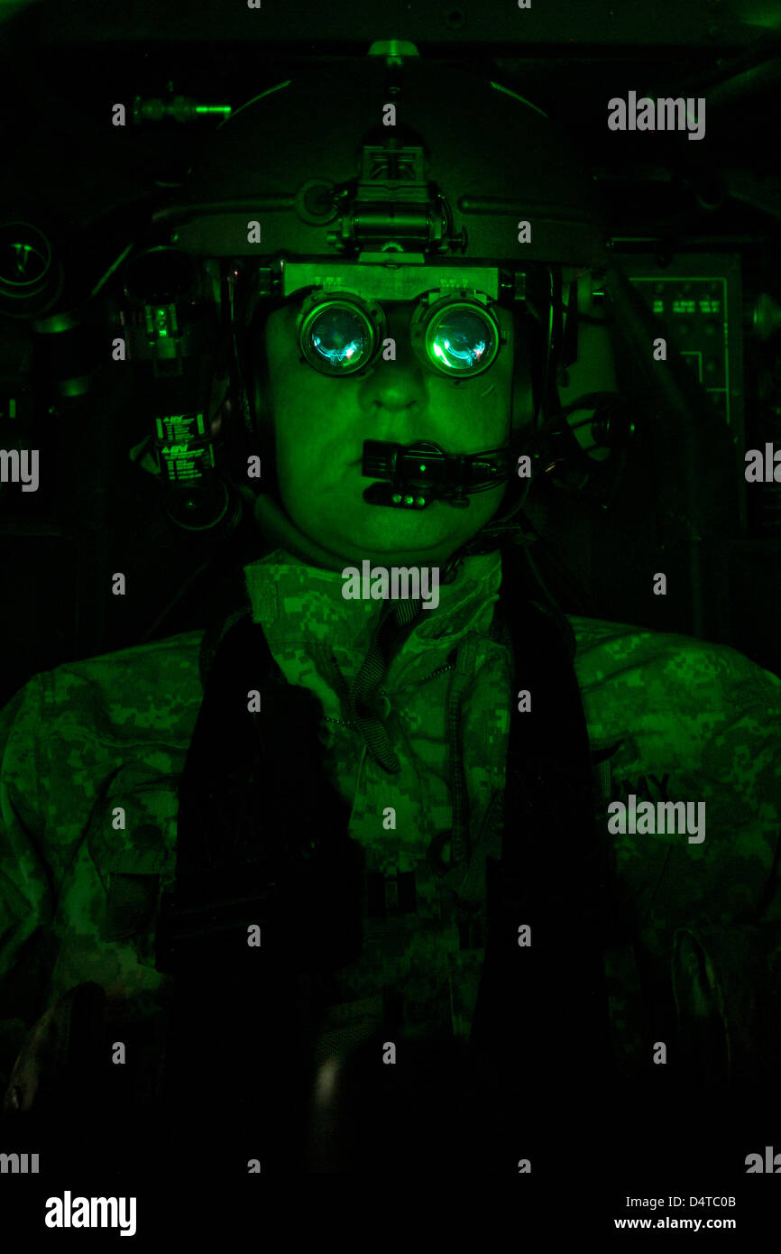 Pilot equipped night vision goggles hi-res stock photography and images ...