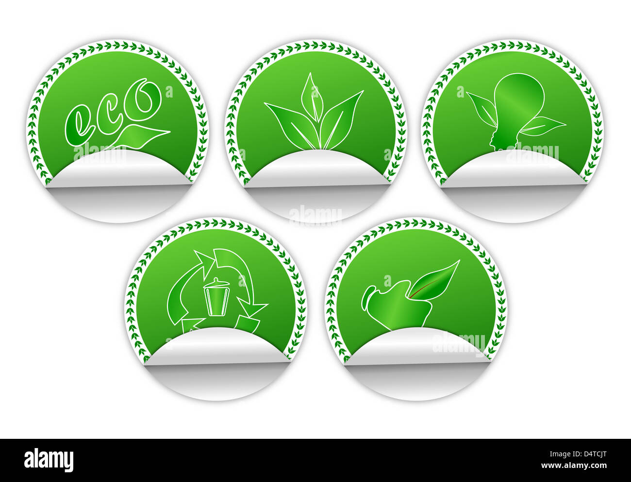 Environment Friendly Stickers Stock Photo - Alamy