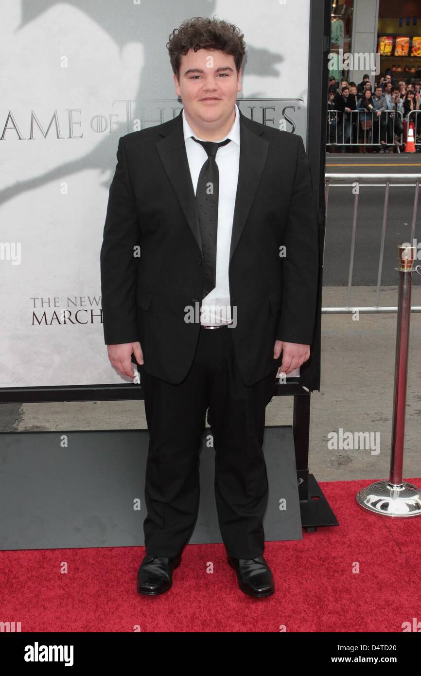 Los Angeles, California, U.S. March 18, 2013. Ben Hawkey arrives at the ...