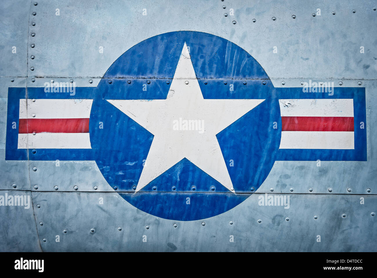 Part of military airplane with United States Air Force sign. Big white ...
