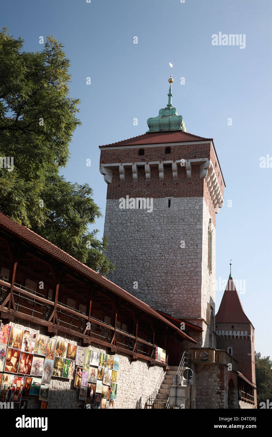 Florian Gate, Krakow, Poland Stock Photo - Alamy