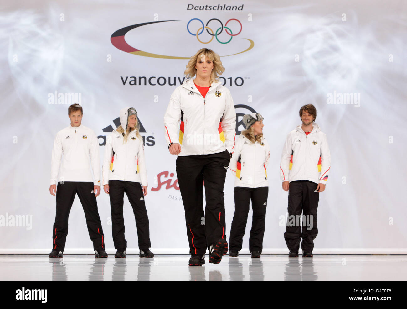 German alpine skiier Susanne Riesch presents the official dress of the ...