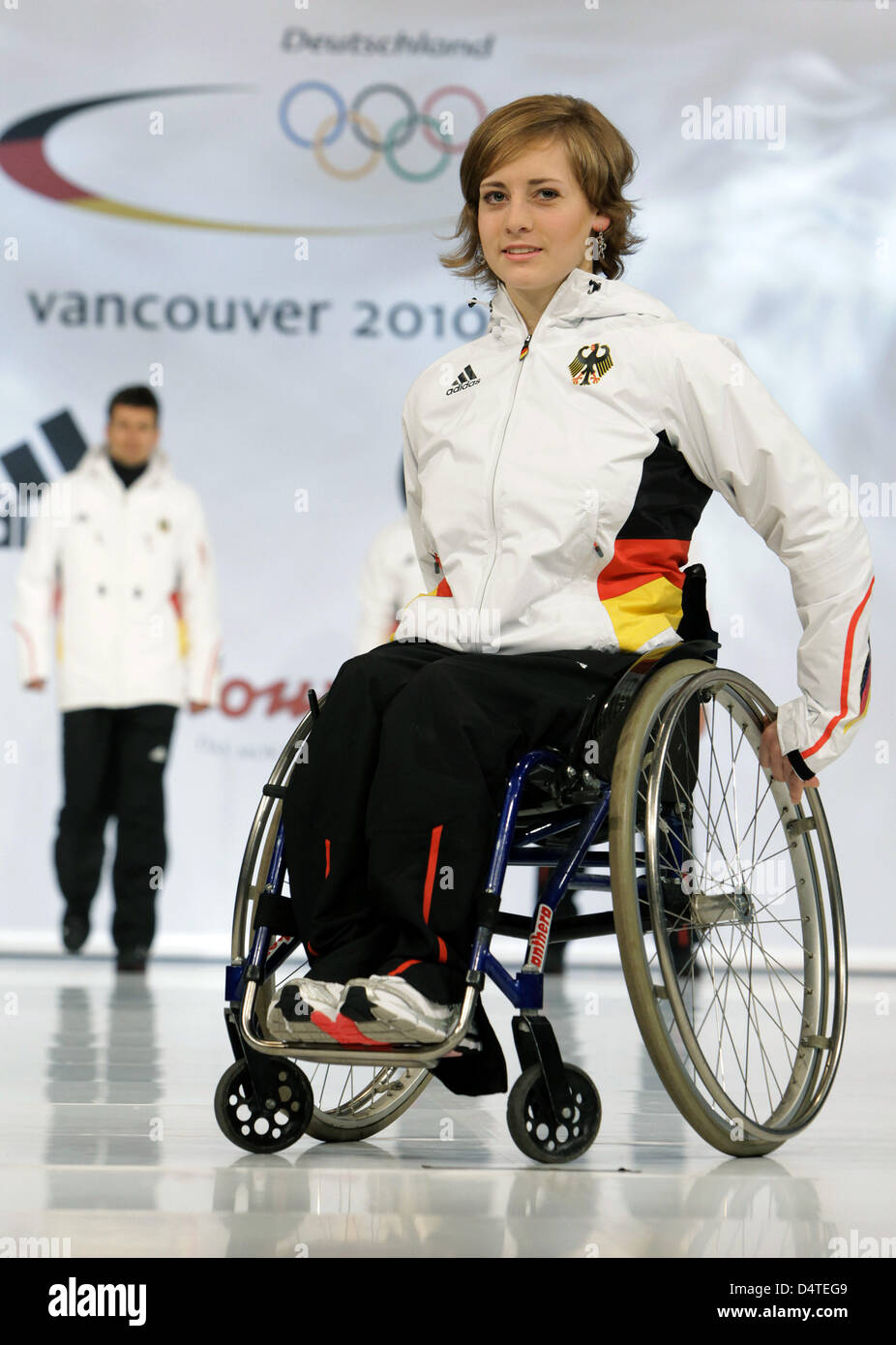 German alpine skiier Susanne Riesch presents the official dress of the ...