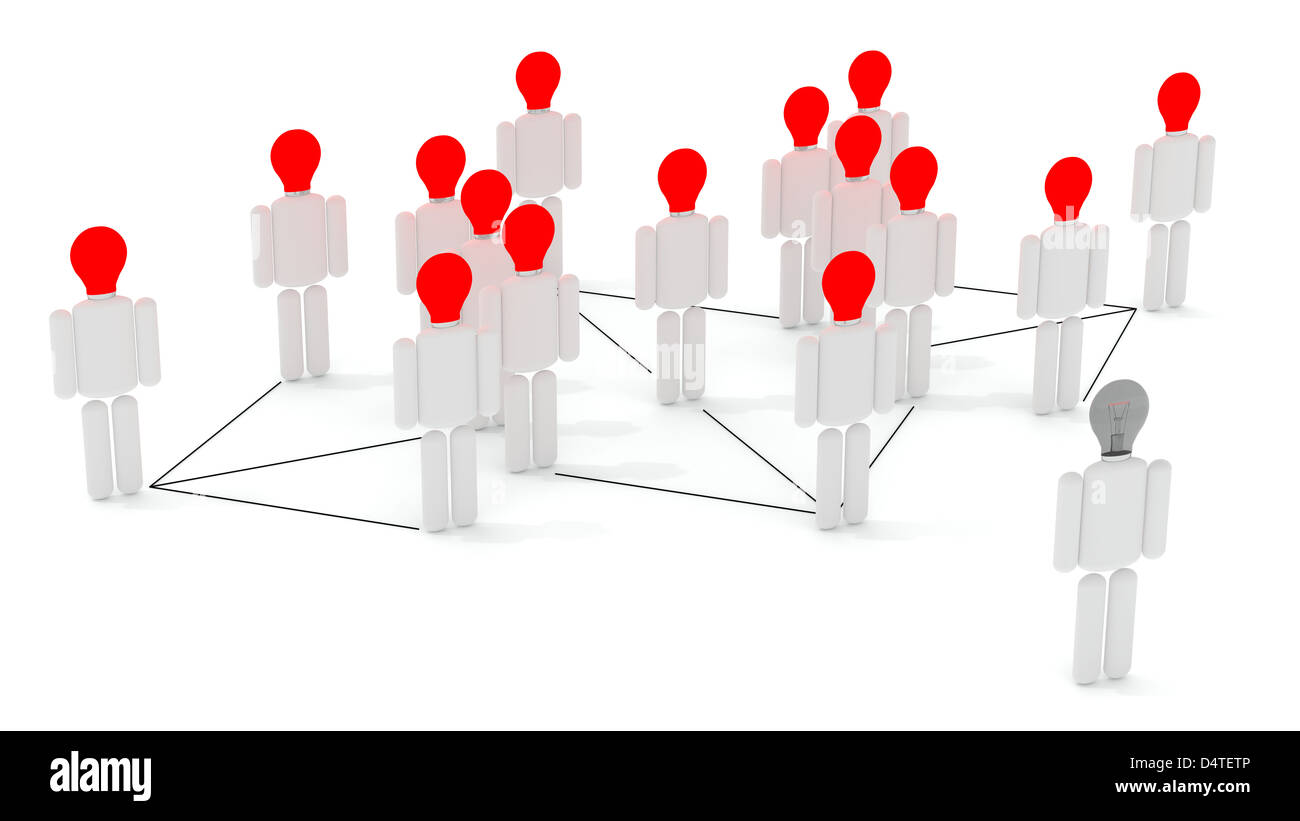 Many people connected in a social network Stock Photo - Alamy