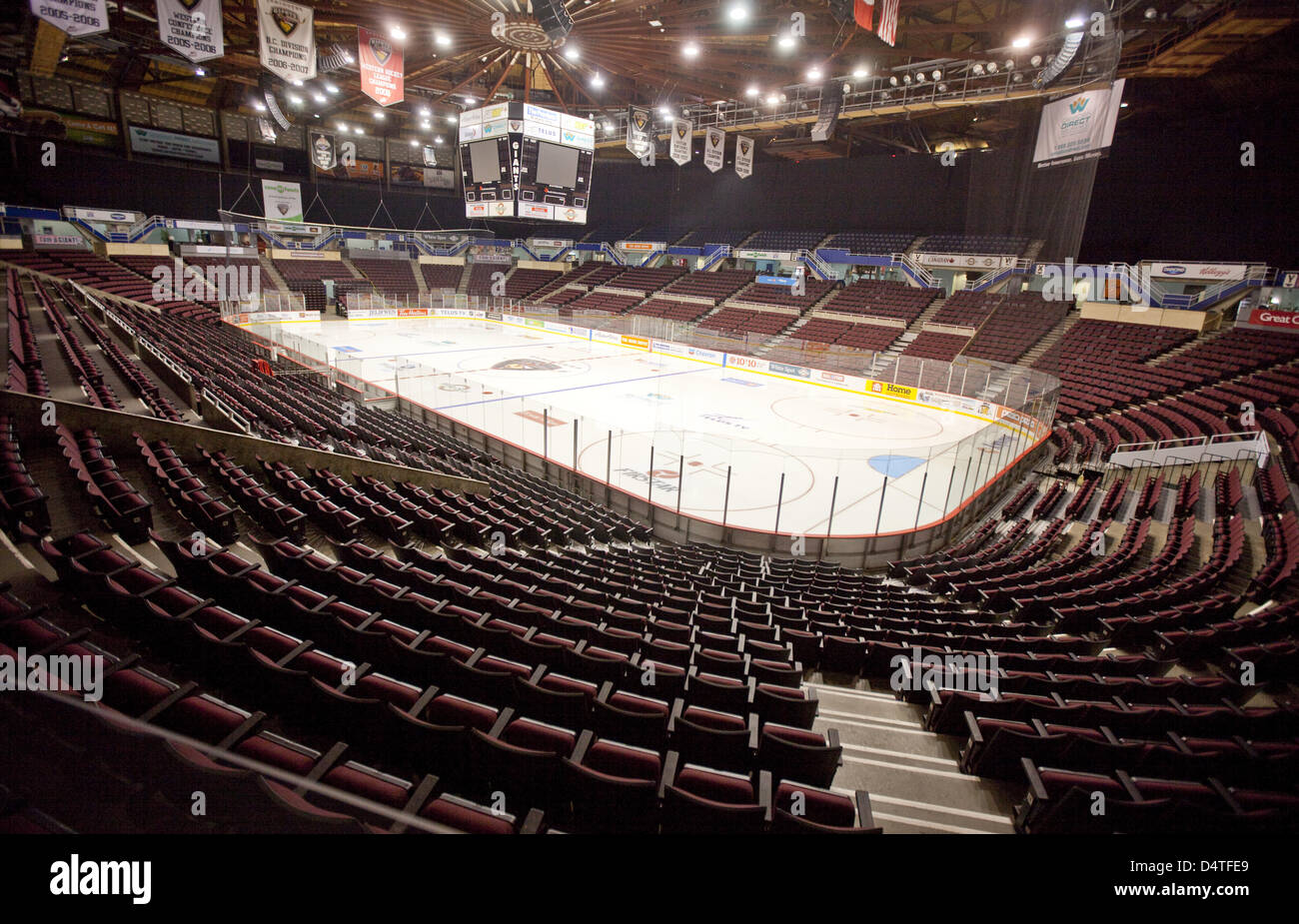 Interior view of the Pacific Coliseum where the figure skating ...
