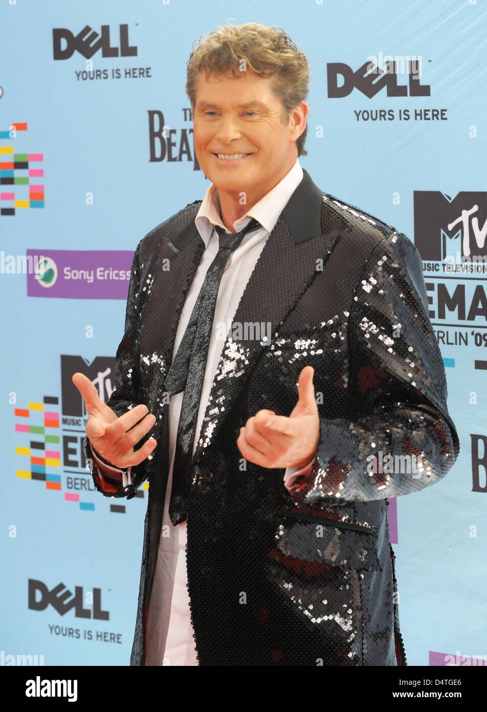 US actor David Hasselhoff arrives for the MTV Europe Music Awards at O2 ...