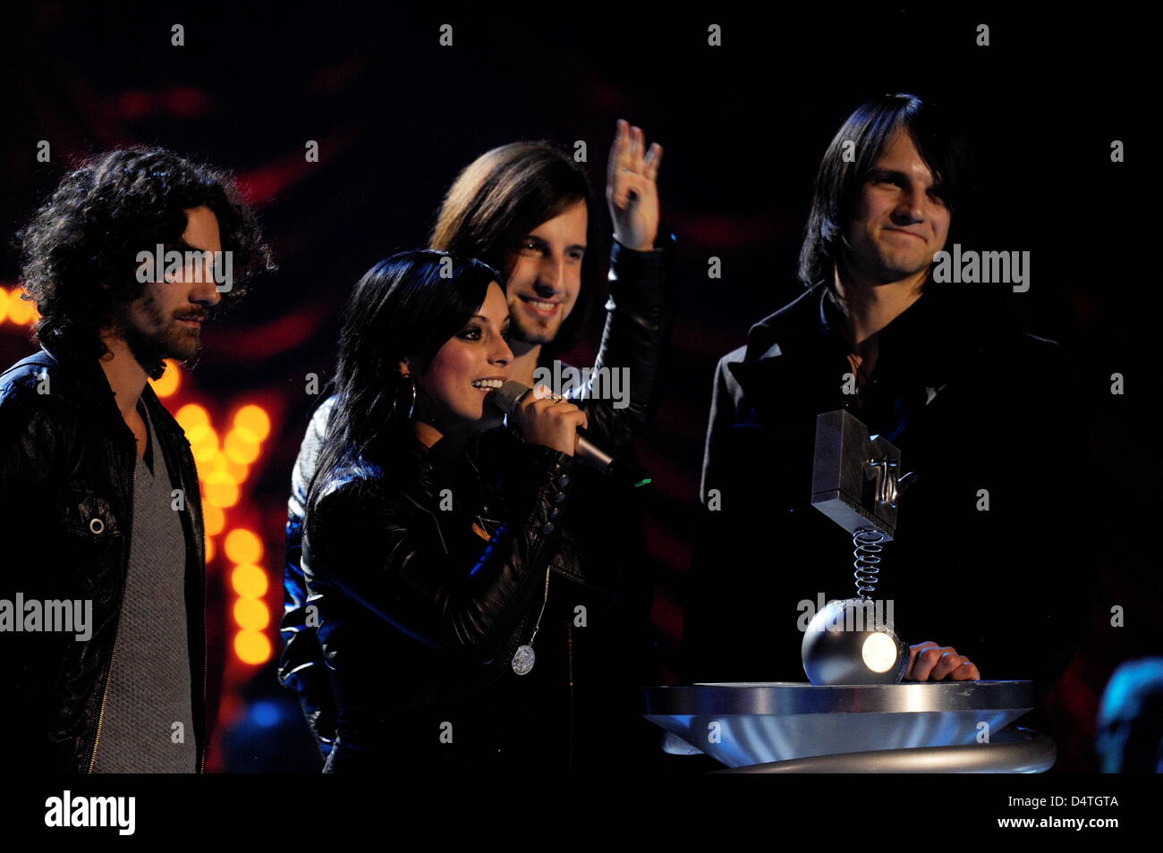The German band Silbermond pictured during the MTV Europe Music Awards ...