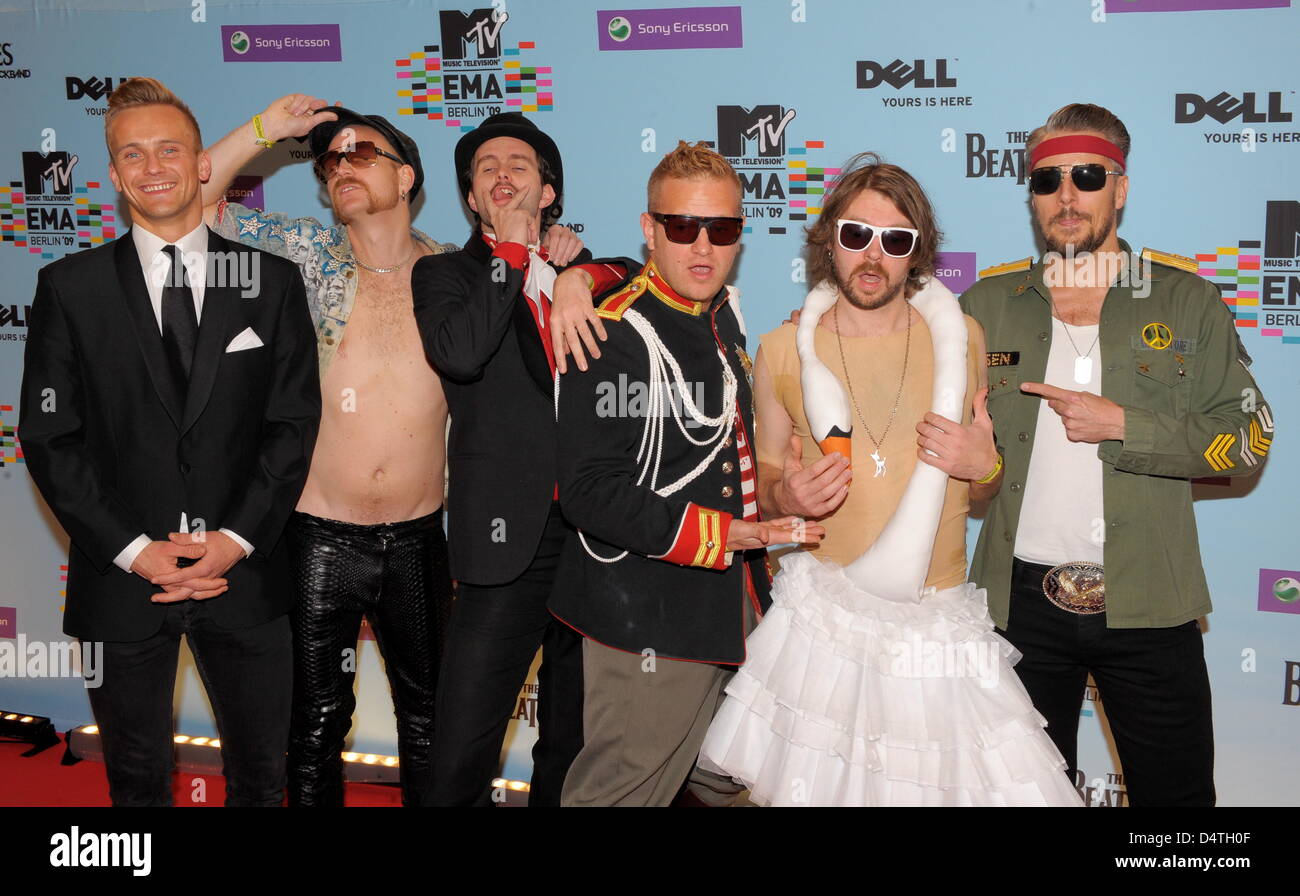 Members of the group Yoga Fire arrive for the MTV Europe Music Awards ...