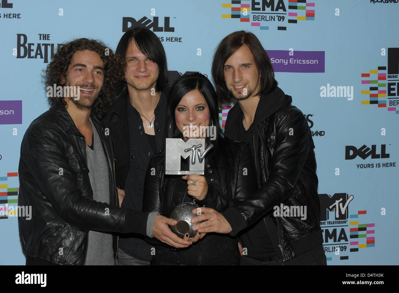 The German band Silbermond poses as ?Best National Band? during a photo ...