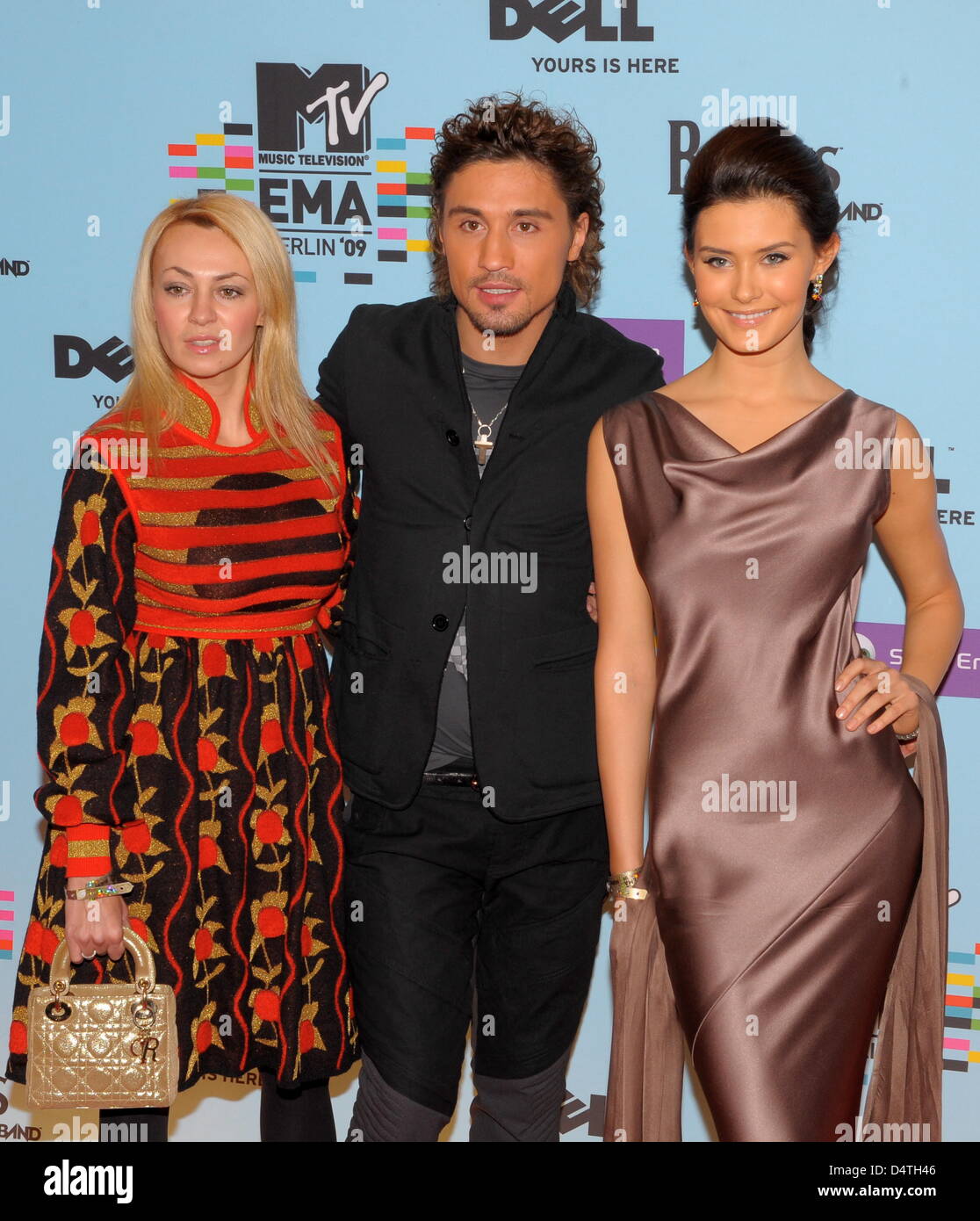 Russian singer Dima Bilan and unidentified guests arrive for the MTV ...