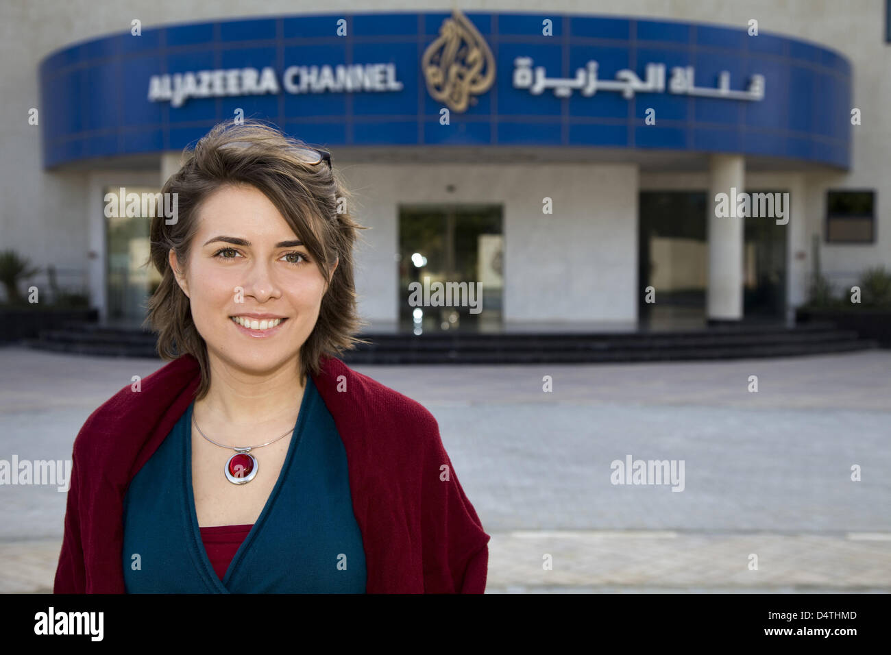 Al Jazeera staff Stephanie Doetzer pictured on her desk in Doha, Qatar ...