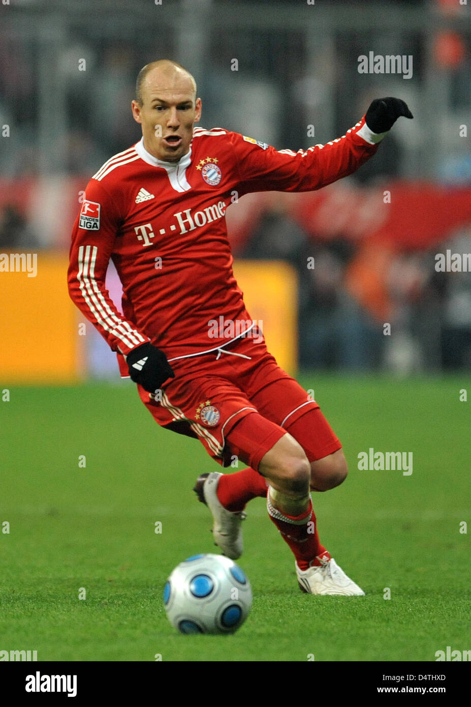 Munich?s Arjen Robben seen in action during the German Bundesliga match ...
