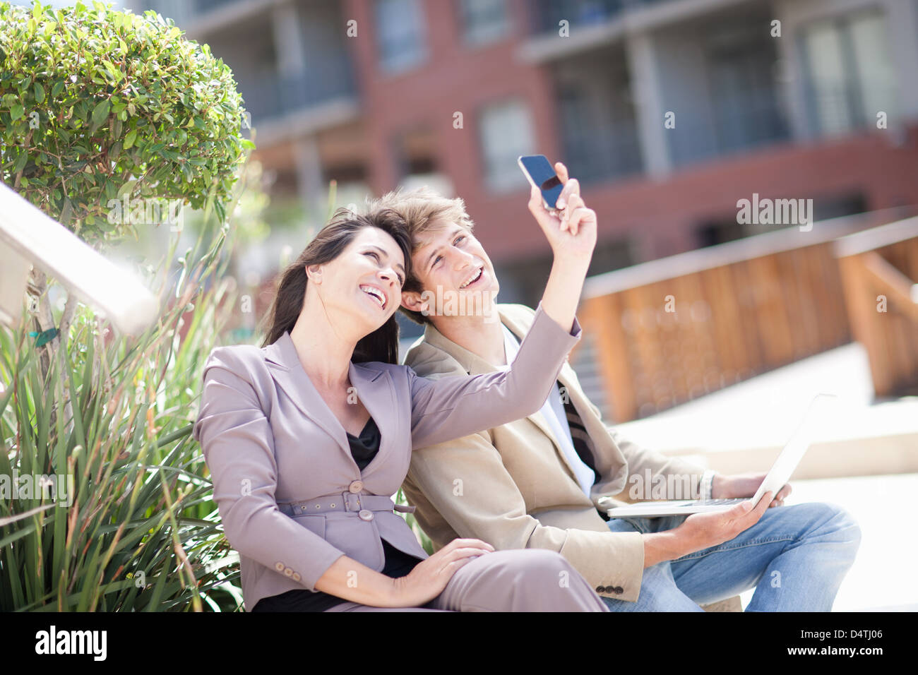 Two people taking picture hi-res stock photography and images - Alamy