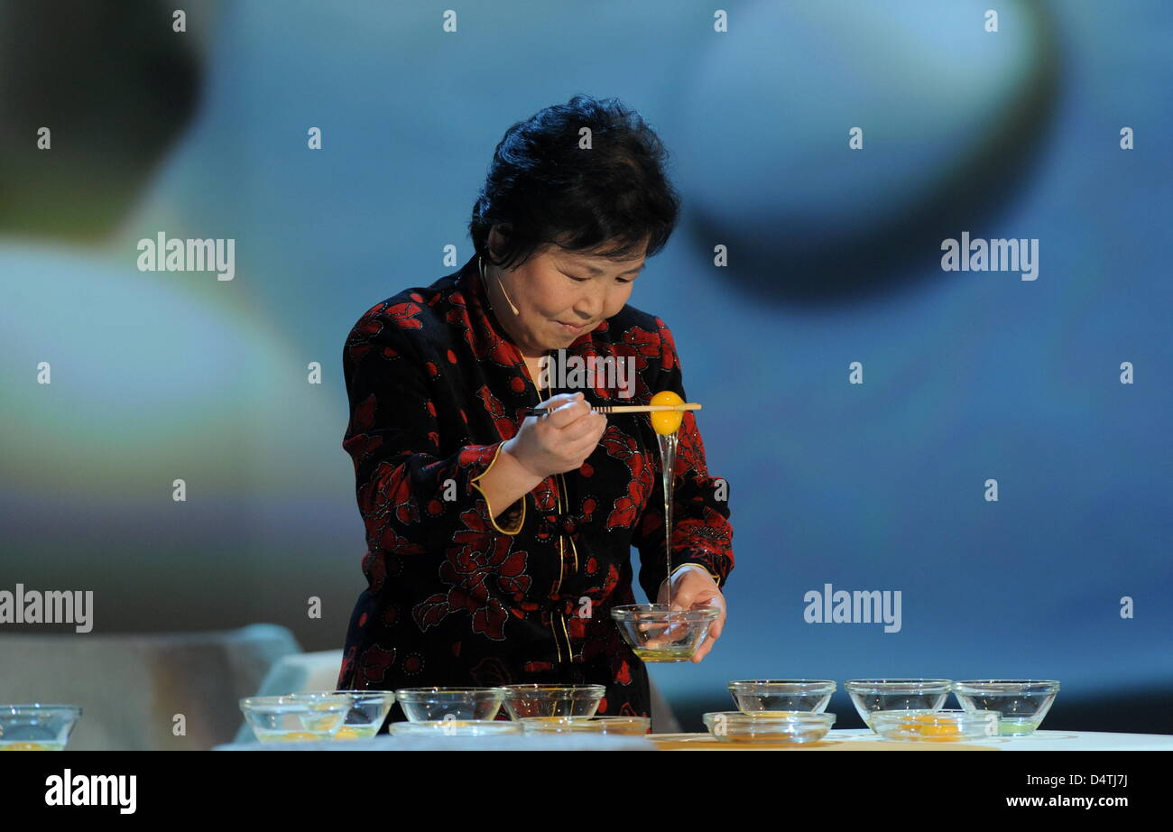 Candidate Yao Chunzi pictured during her bet during the German ...