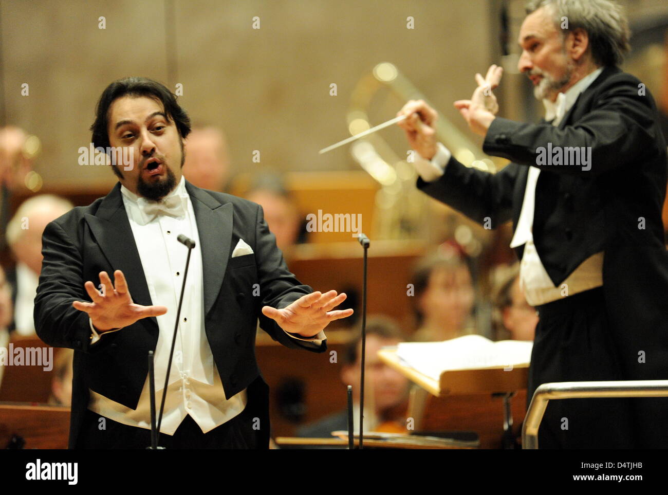 Romanian opera singer George Petean performs on stage during the ...
