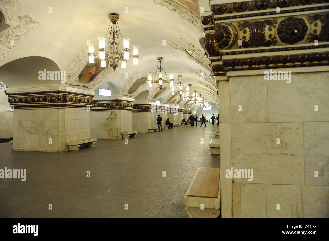 Moscow metro station arbatskaya hi-res stock photography and images - Alamy