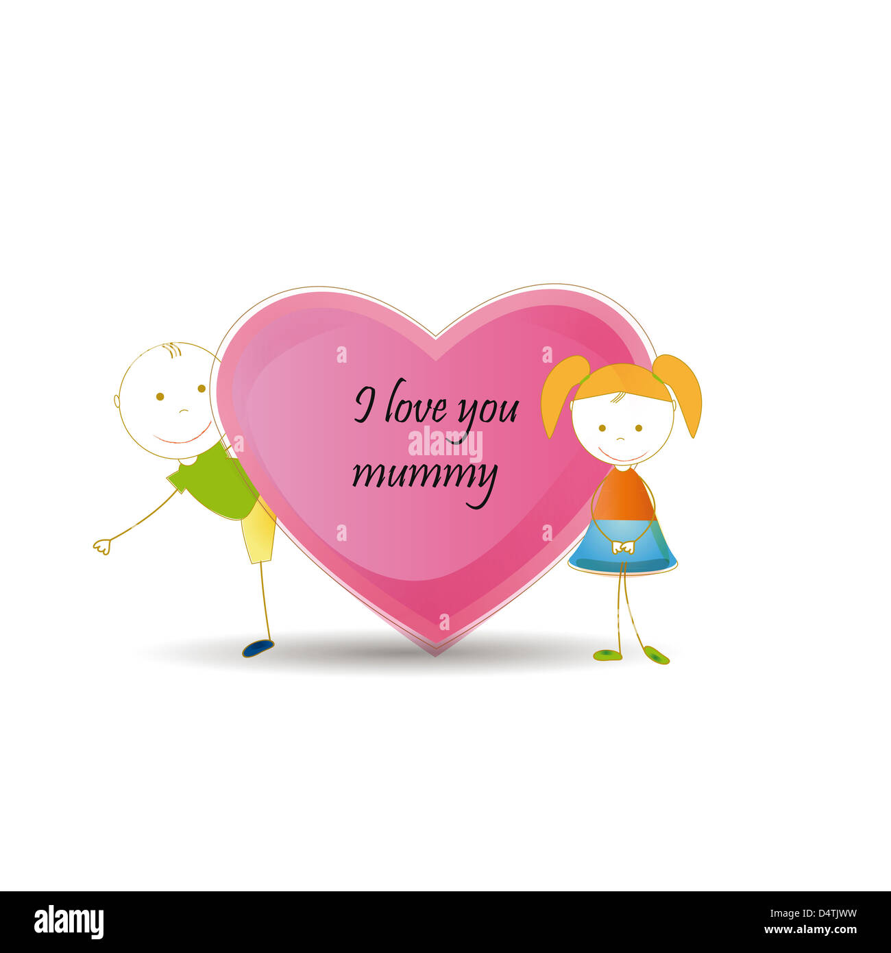 Cute and small kids with big heart Stock Photo - Alamy