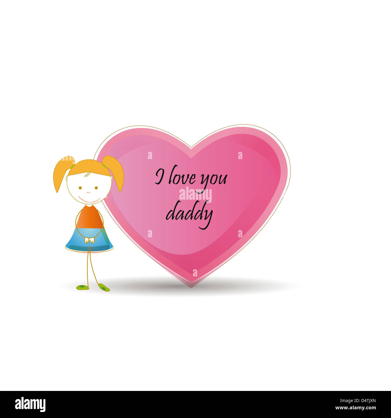 Cute and small children with big heart Stock Photo - Alamy