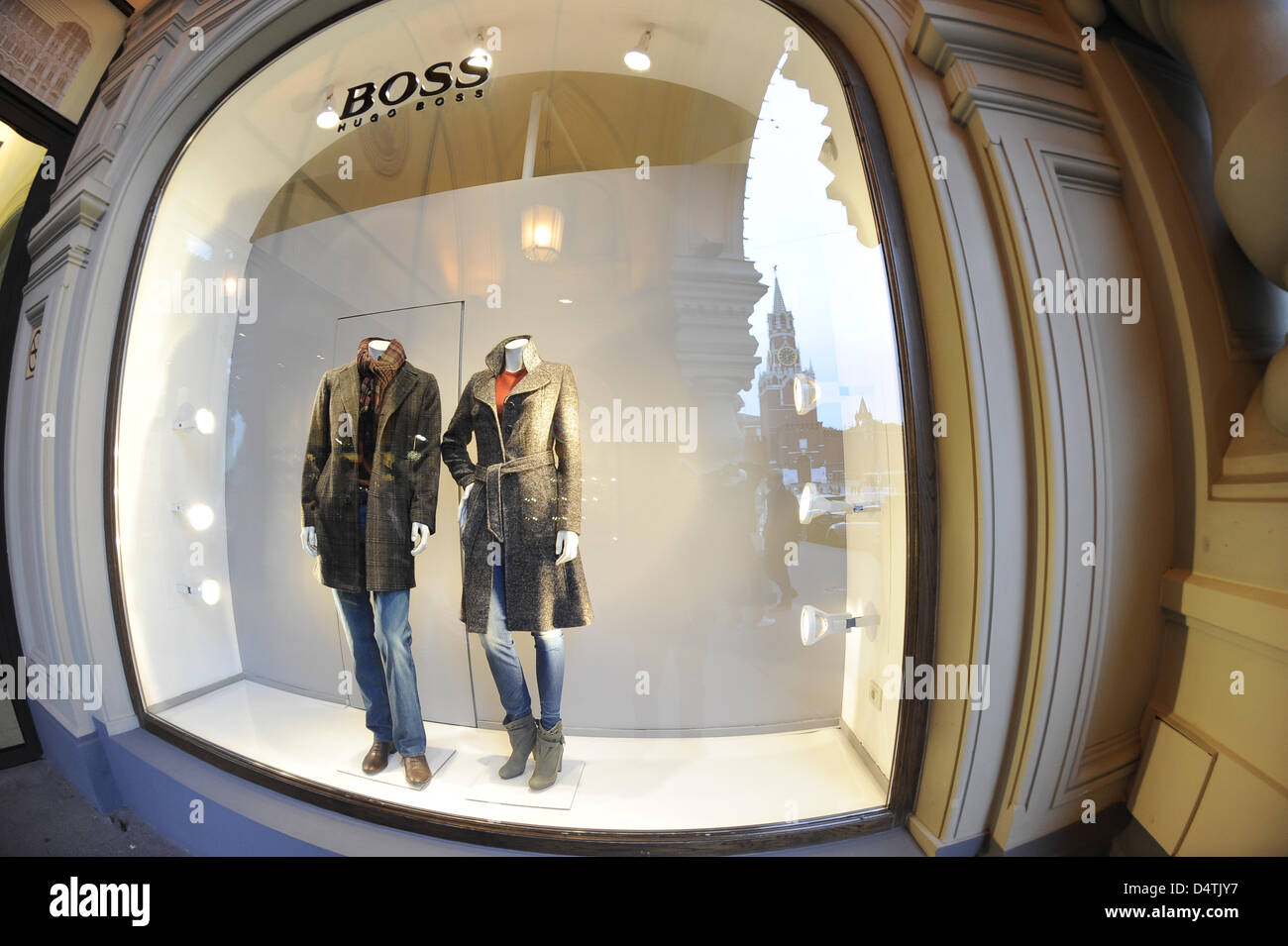 The Hugo Boss boutique inside GUM department store on Red Square in ...