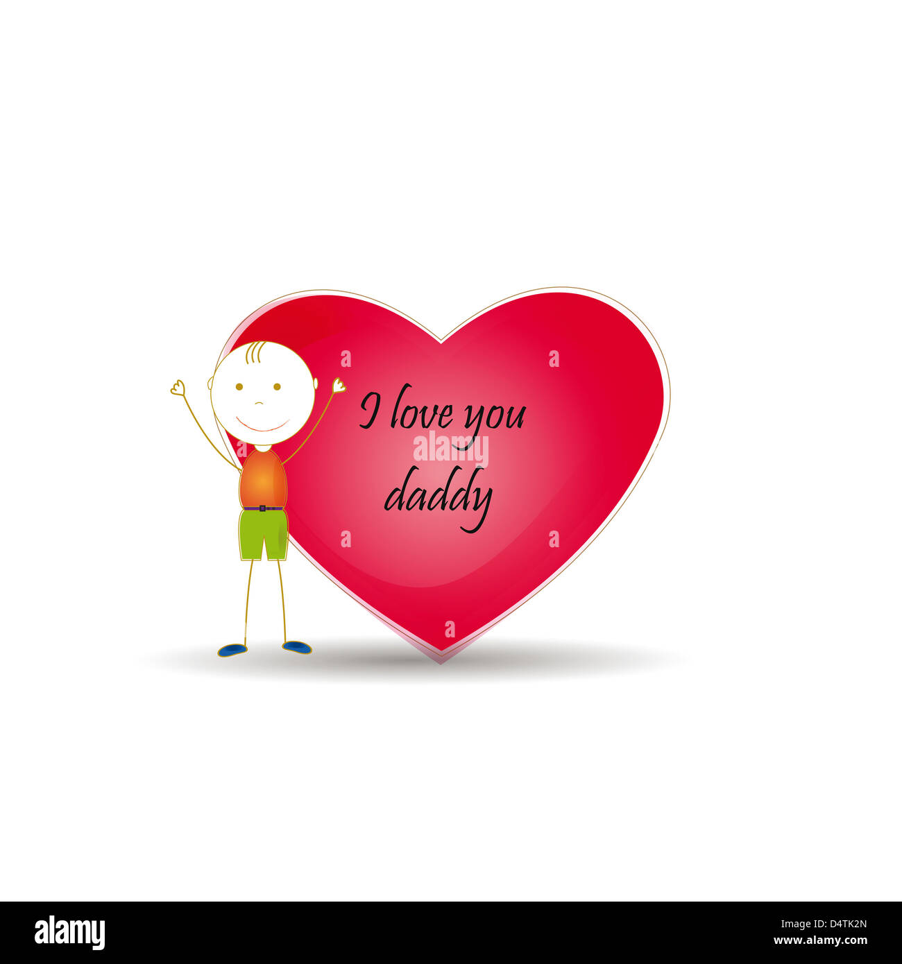 Cute and small children with big heart Stock Photo - Alamy