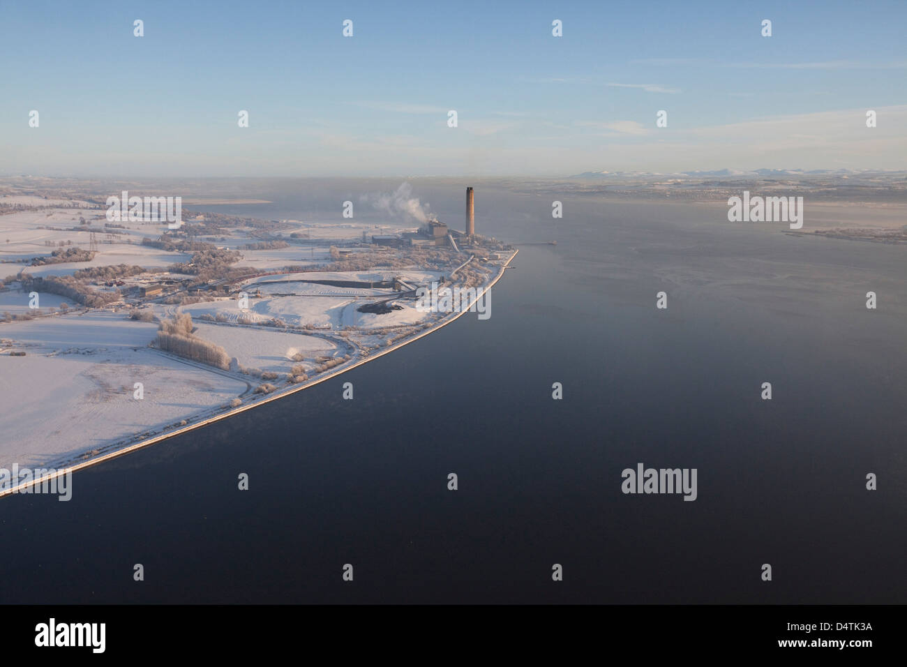 An aerial view of ScottishPower's Longannet power station on the north ...