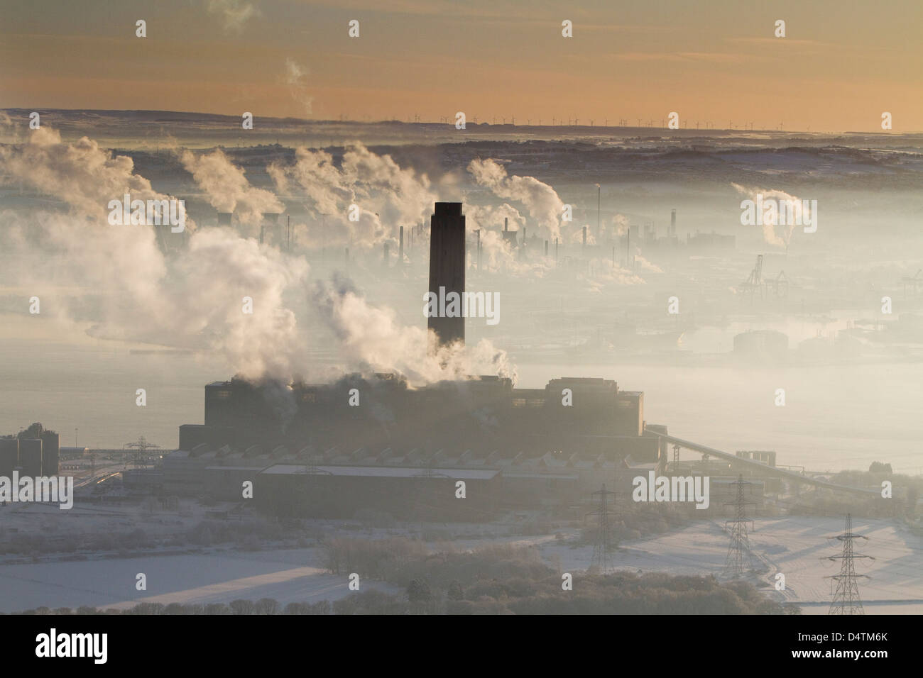 An aerial view of ScottishPower's Longannet power station on the north ...