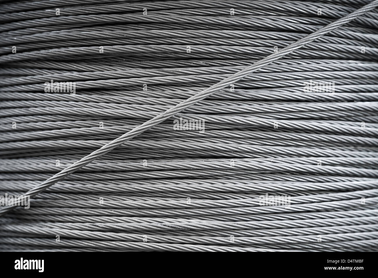 Steel rope background texture Stock Photo - Alamy